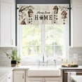 Bird Houses Kitchen Curtains Valance and Tier Set Sparrows Home Sweet ...