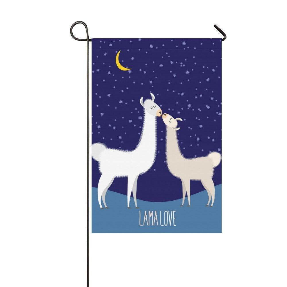 MKHERT Llama Alpaca Garden Flag Banner Decorative Flag for Wedding ...