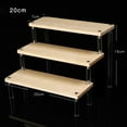 Acrylic Display Stand Counter Retail Riser Wood Shelf Display Shelves ...