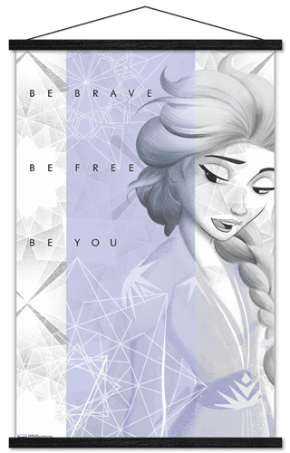 Disney Frozen 2 - Elsa Wall Poster with Wooden Magnetic Frame, 22.375 ...