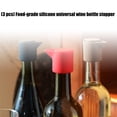 3pcs Silicone Wine Stoppers Elegant Color Push Pull Closures Beverage ...
