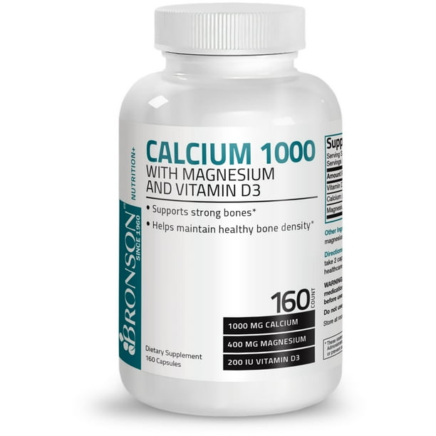 Bronson Calcium 1000 Complex, 160 Capsules - Walmart.com