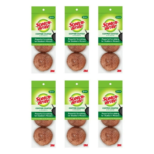 3M 213C Scotch-Brite Copper Coated Scrubbing Pads Scour Pads Powerful ...