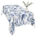 Blue Botanical Table Cloth Waterproof Tablecloths, Vintage Botanical ...