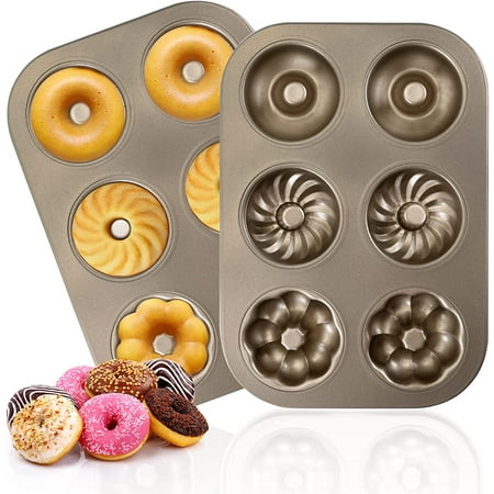 Donut Baking Pans, Non Stick 6 Cavity Doughnut Pan BPA Free Donut Molds ...