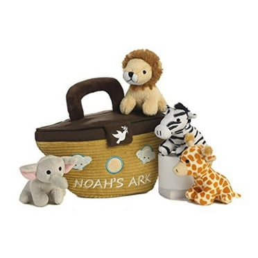 Plush Noah's Ark with Animals - Six (6) Stuffed Animals (Lion, Zebra ...