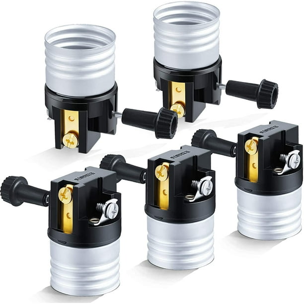5 Pieces 3 Way Lamp Socket Replacement, Incandescent Lamp Holder ...
