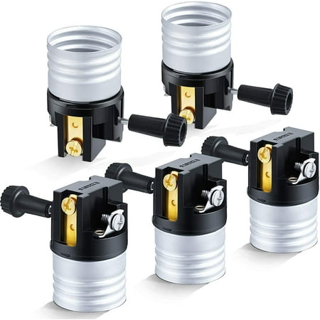 5 Pieces 3 Way Lamp Socket Replacement, Incandescent Lamp Holder ...