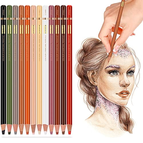 MISULOVE Professional Colour Charcoal Pencils Drawing Set, Skin Tone ... MISULOVE Professional Colour Charcoal Pencils Drawing Set, Skin Tone ...