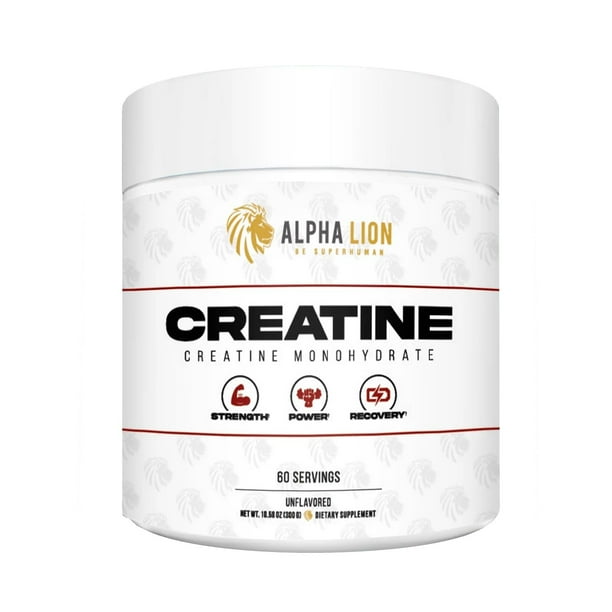 Suplemento de monohidrato de creatina en polvo ALPHA LION, 5 g, 60 ...