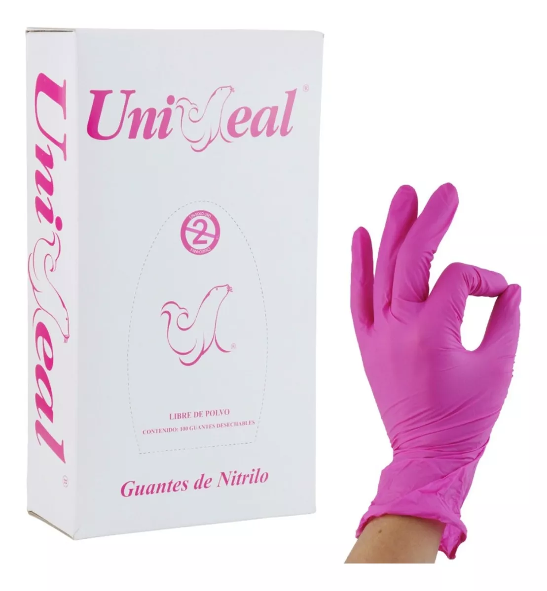 Guante De Nitrilo Rosa Sin Polvo Chico Uniseal C/100 | Walmart en línea