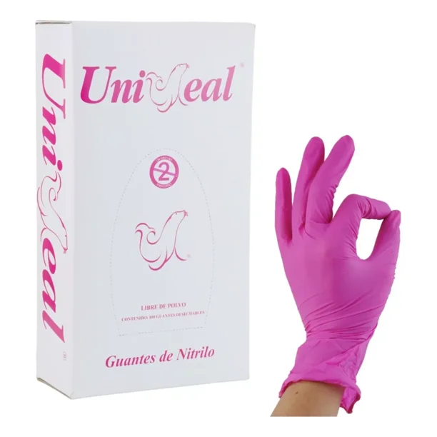 Guante De Nitrilo Rosa Sin Polvo Chico Uniseal C/100 | Bodega Aurrera en línea