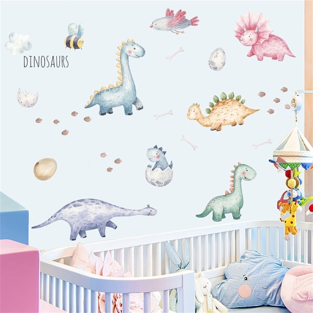 matoen Color Pvc Dinosaur Stickers Children'S Room Dream Dinosaur Wall ...