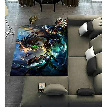 DEYOU LOL League of Legends Game Flag Area Rugs 4 x 5ft Floor Carpet ...