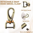 2pcs Detachable Snap Hook Swivel Clasp 3/32" (2mm) Zinc Alloy Lobster ...