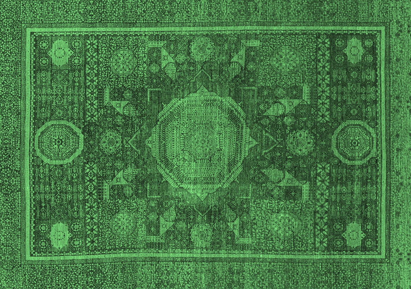 Ahgly Company Indoor Rectangle Abstract Emerald Green Modern Area Rugs ...