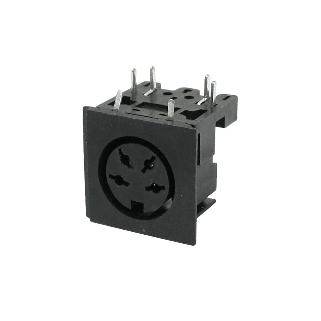 PC Computer Keyboard Right Angle DIN 4 Pin Female Socket Adapter ...