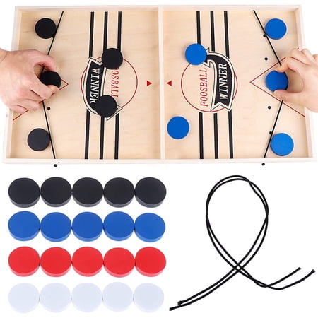 Large Fast Sling Puck Game,Wooden Table Desktop Battle Hockey Board ...
