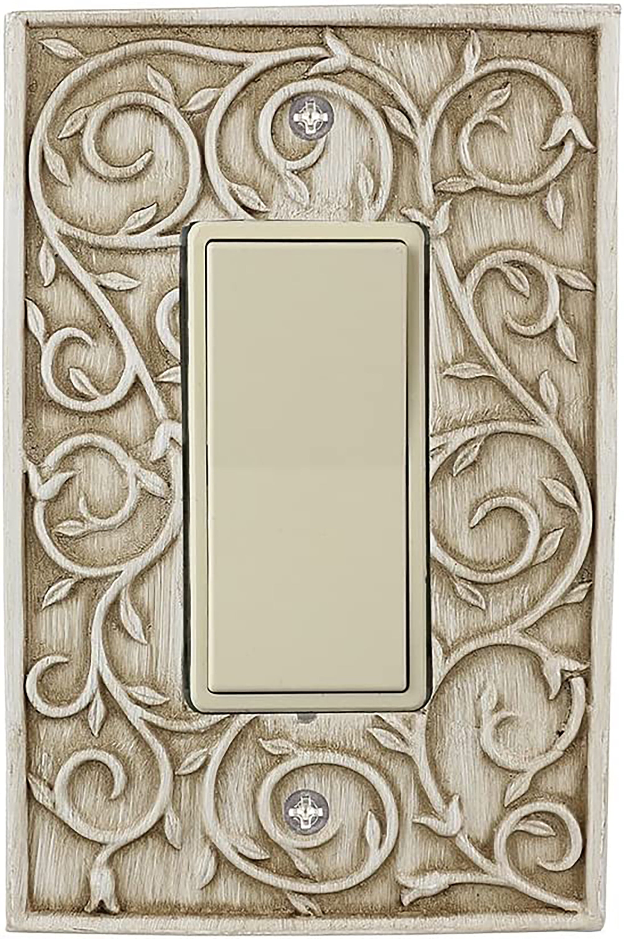 Meriville French Scroll 1 Rocker Wallplate, Single Switch Electrical ...