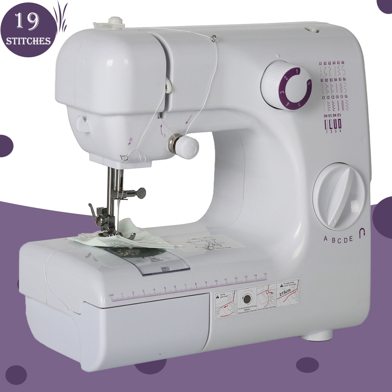 VIFERR 19 Stitches Sewing Machine MultiFunctional Mini Portable Sewing ...