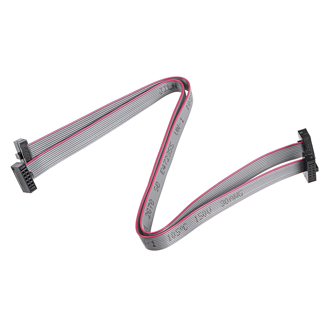 IDC 10 Pins Connector Flat Ribbon Cable Female Connector 20cm 1.27mm ...