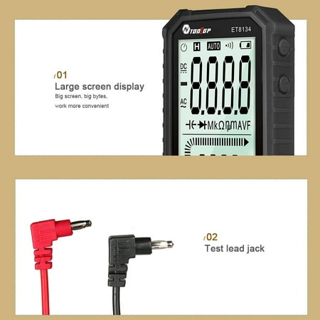 TOOLTOP ET8134 Full Screen Digital Multimeter LCD Full Screen Digital ...
