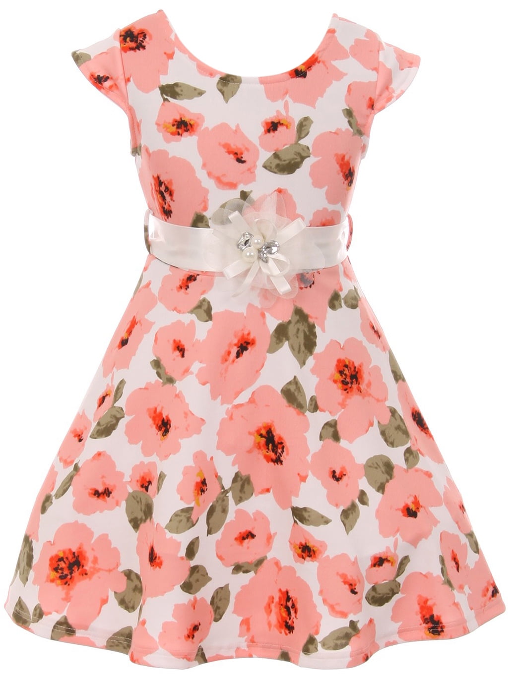 Big Girl Girls Dress Floral Graduation Summer Birthday Flower Girl ...