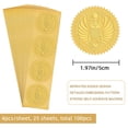 25 Sheet Plastic Self Adhesive Gold Foil Embossed Stickers Medal ...