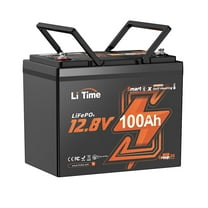 LiTime 12V 100Ah Group 24 Bluetooth LiFePO4 Lithium Deep Cycle Battery ...