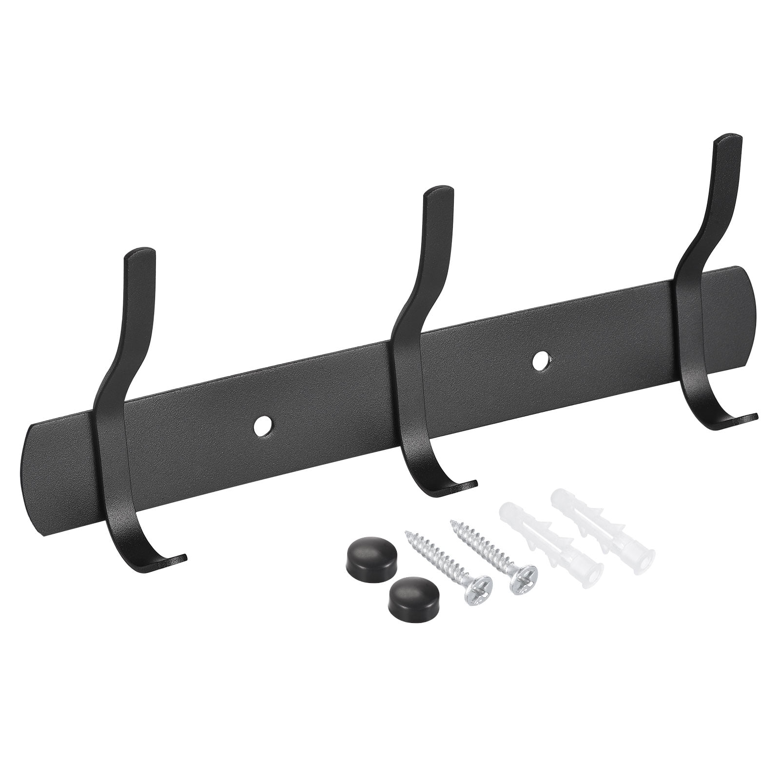 Click here for Unique Bargains Black Wall Mounted With 3 Hooks Co... prices