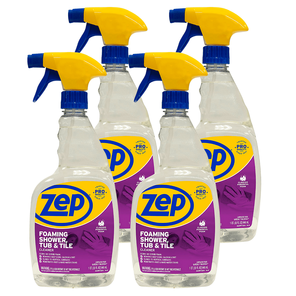 Zep Shower Tub And Tile Cleaner 32 Ounce Zustt32 Case Of 4 Breaks Up