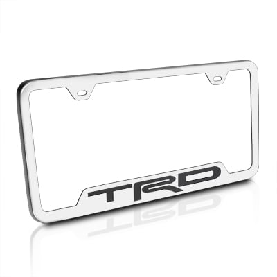 Toyota TRD Polished Steel License Plate Frame - Walmart.com