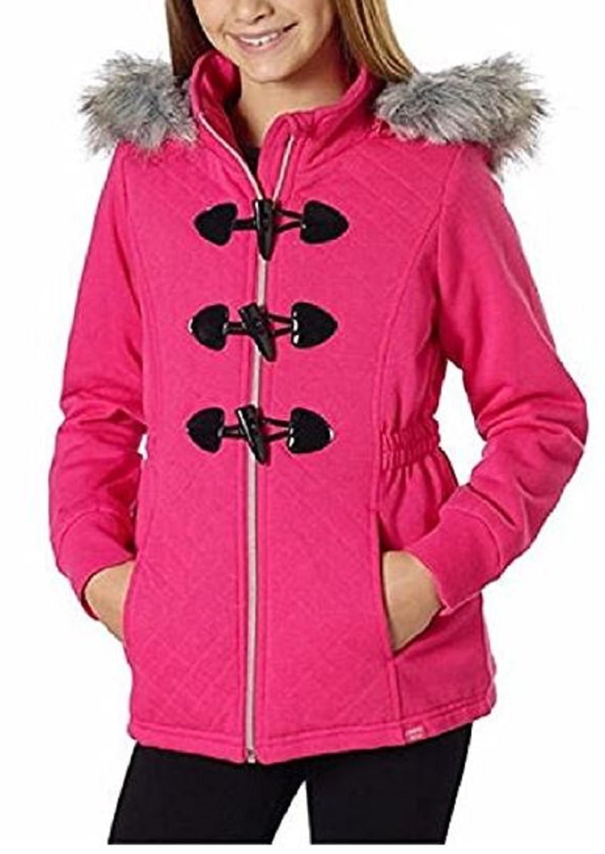 Limited Too Girls' Knit Fleece Peacoat Jacket (Pink, Small) - Walmart.com