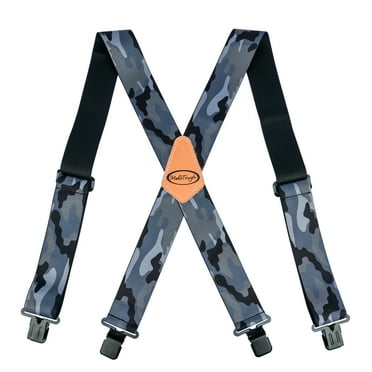2 inch Camo Suspenders for Men Hunting Heavy Duty Work Adjustable ...