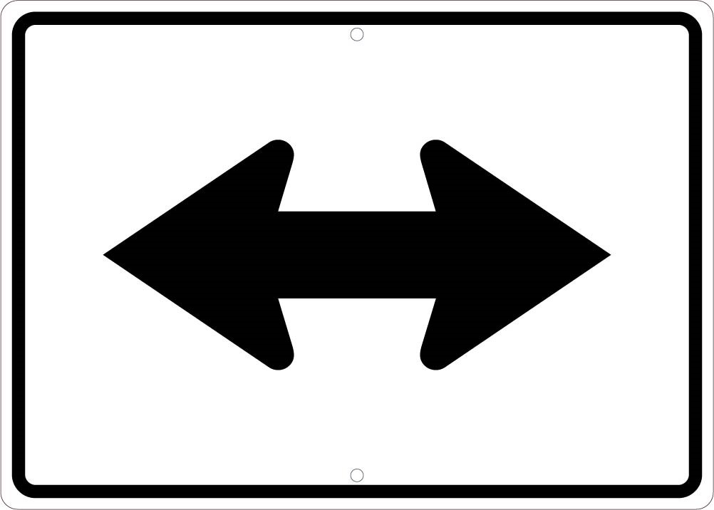 DOUBLE ARROW SIGN,.080 HIP REF AL, 15x21 - Walmart.com