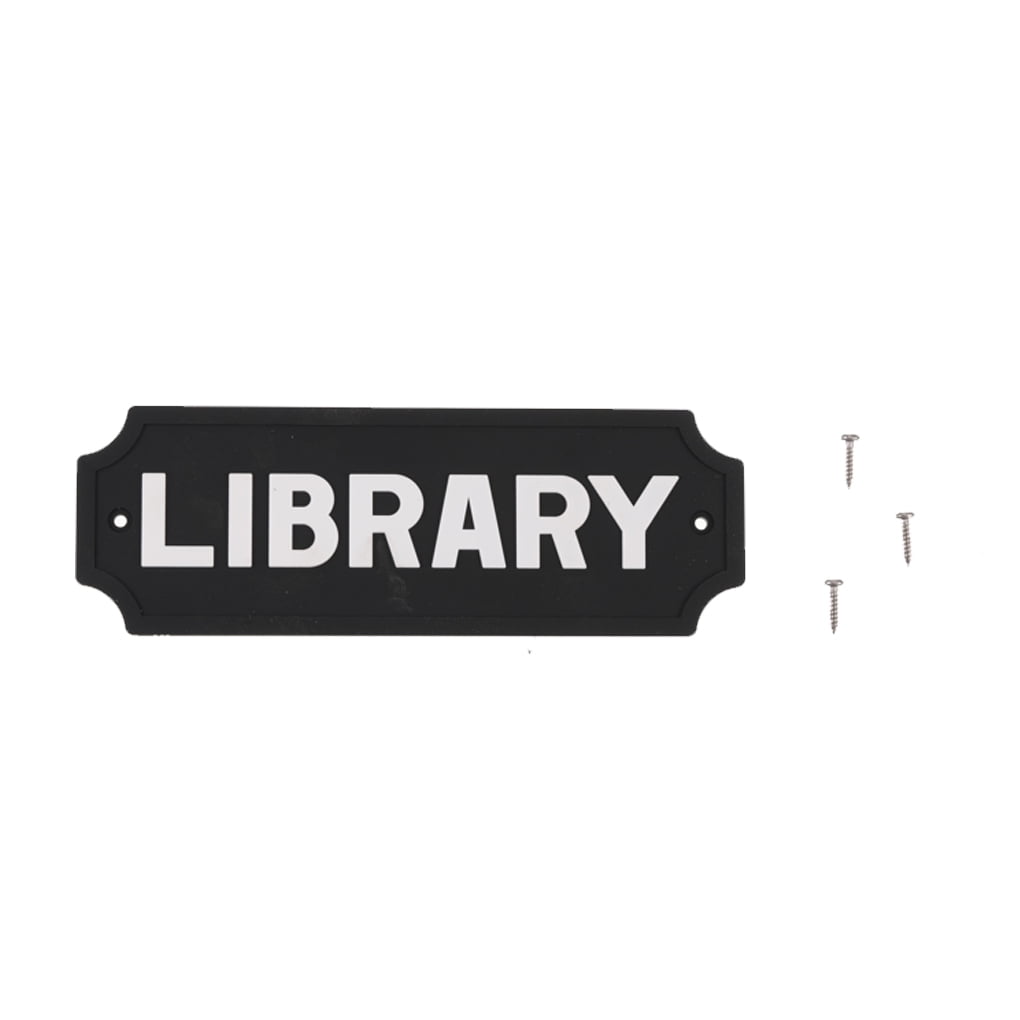 Vintage Library Sign
