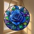 Elegant Rose Window Hanging – Stained Glass Look Art - Walmart.com