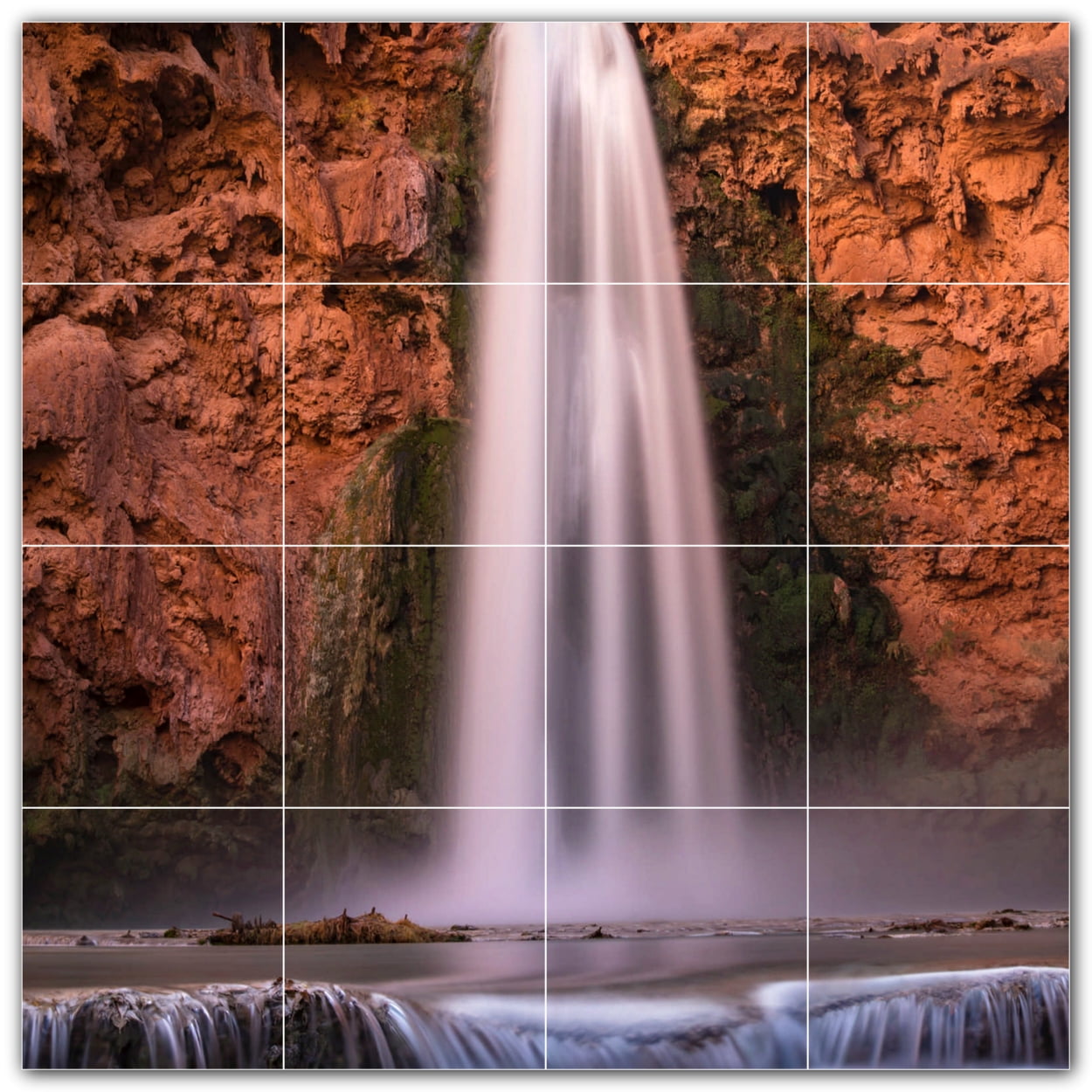 Picture-Tiles.com: Waterfalls Ceramic Tile Wall Mural WAL501145-44L. 32 ...