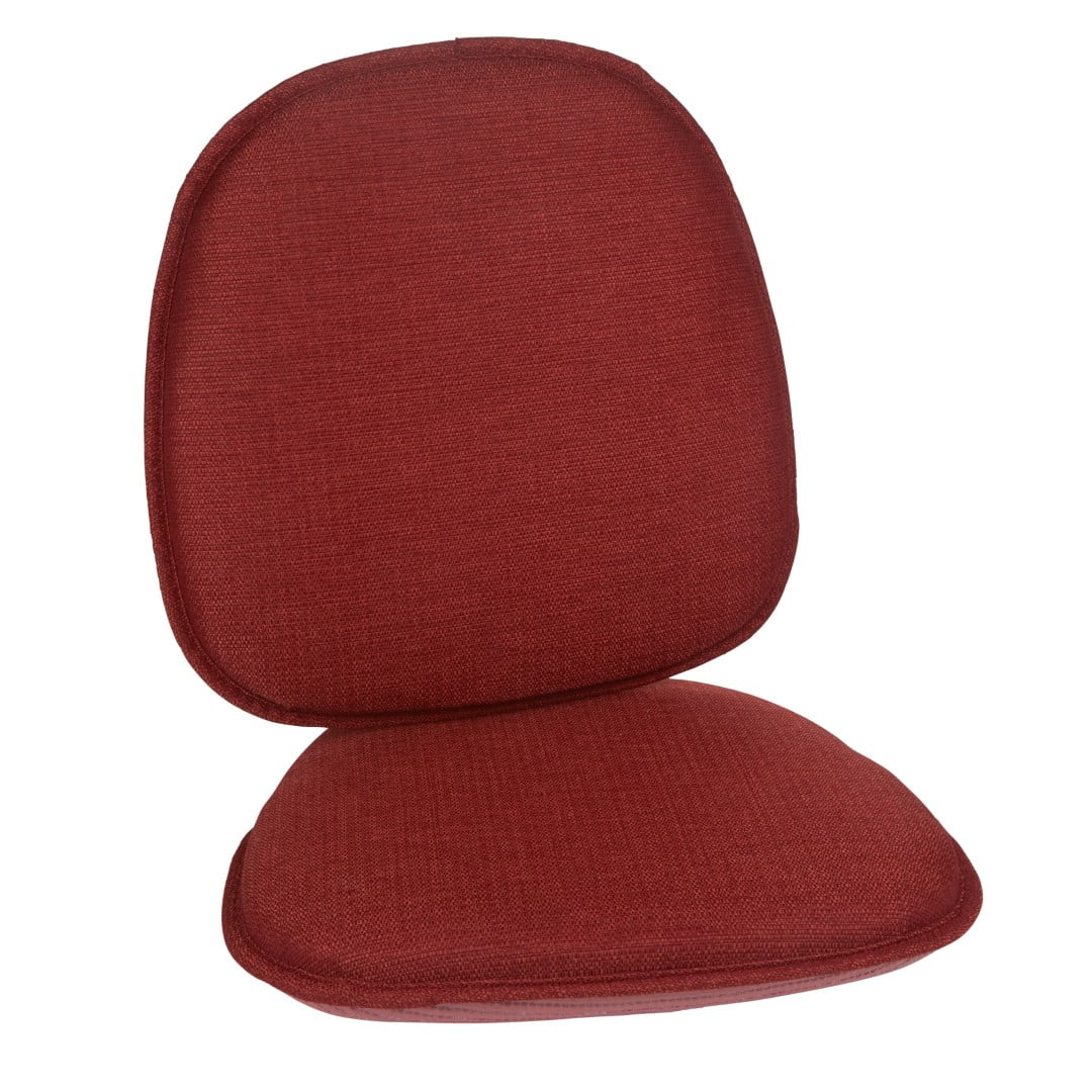 Klear Vu Gripper Non-Slip Mid Century Modern Shell Chair Cushion, Flame ...