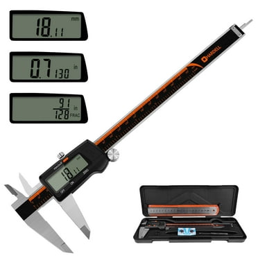 Digital Caliper 0-6" with Auto-Off, Dual Unit Inch/Millimeter, Metal ...