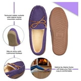 Alpine Swiss Sabine Womens Indoor Suede Shearling Moccasin Slippers ...
