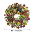 Artificial Rose Wreath 13.78 Inch Door Decor for Spring Summer Indoor ...