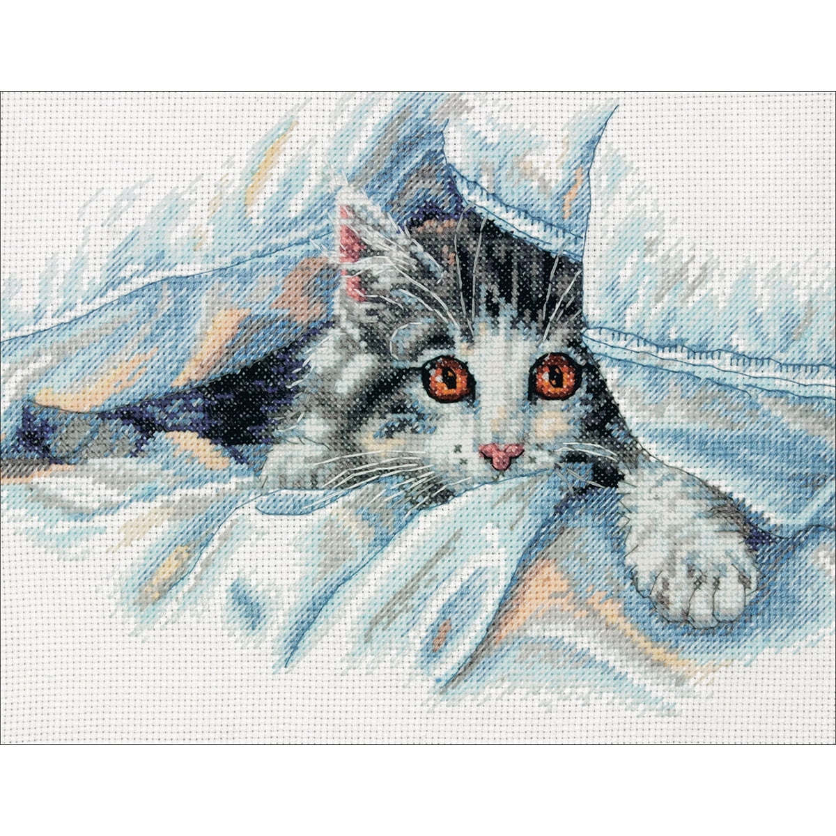 Dimensions Counted Cross Stitch Kit 10"X8"-Cat Comfort (14 Count ...