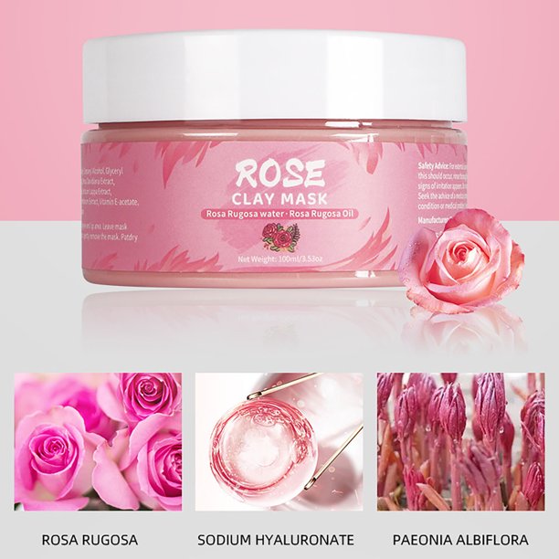 Hot6sl Rose Hydrating Cleaning Mud Film Fine Texture Into The Pores To ...