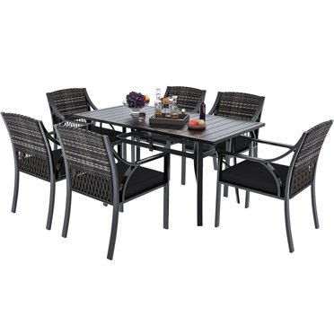 Better Homes & Gardens Tarren 5-Piece Outdoor Dining Set, Black ...
