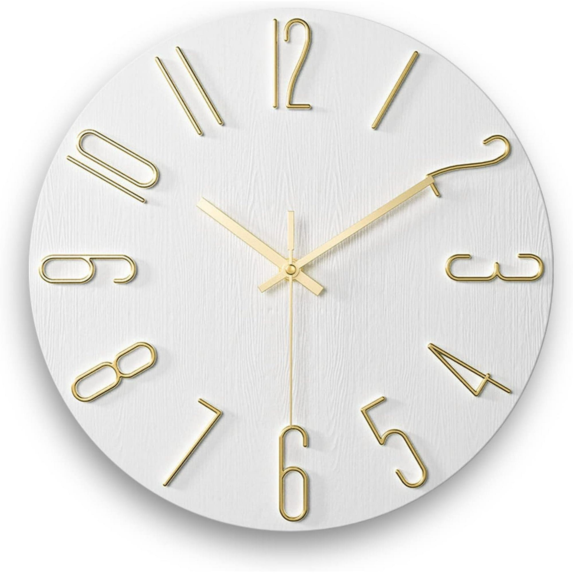 Click here for Queilt (White)12 Inch Wall Clock Silent Non Tickin... prices