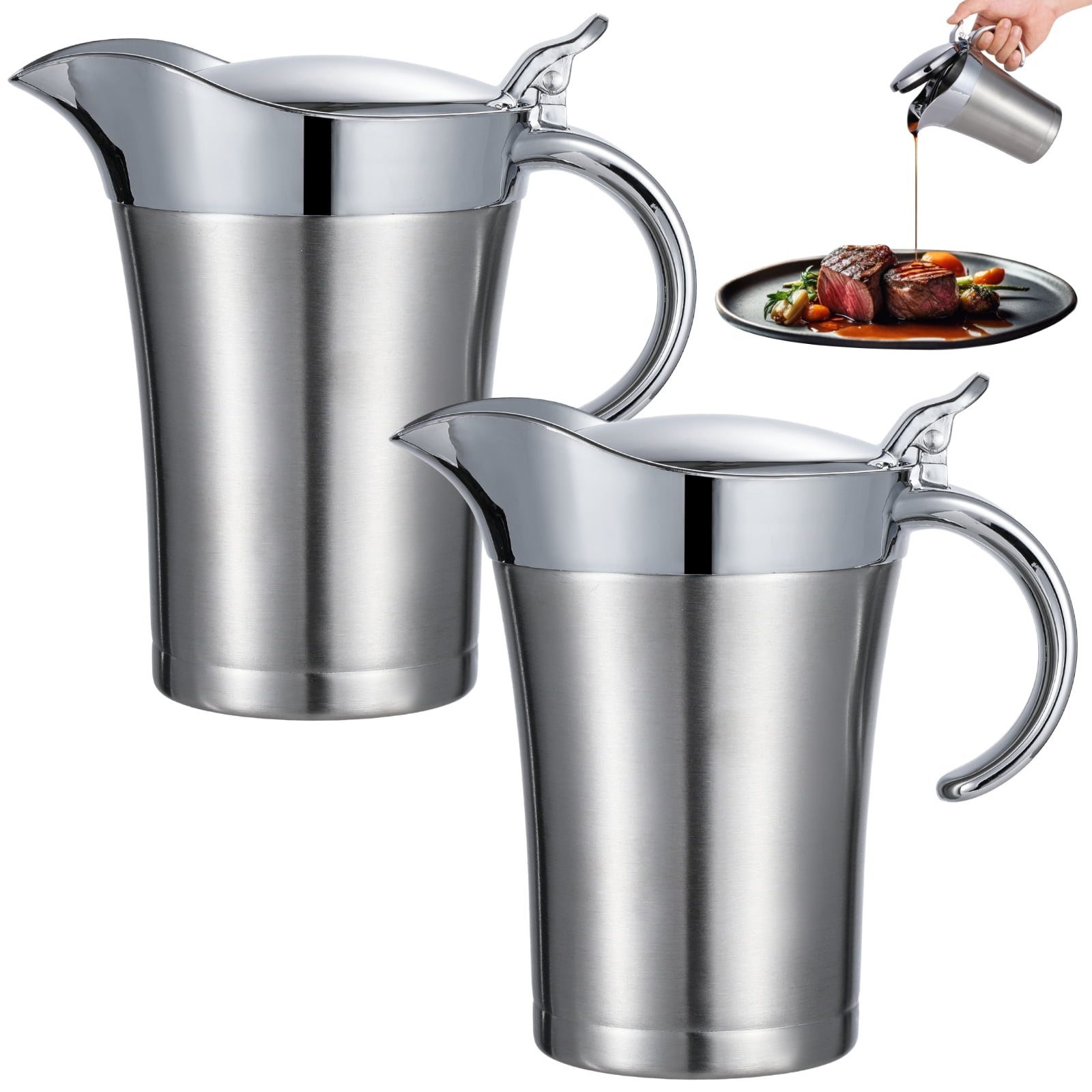 Click here for Dollcube 2 Pcs Insulated Gravy Boat  Double Wall I... prices