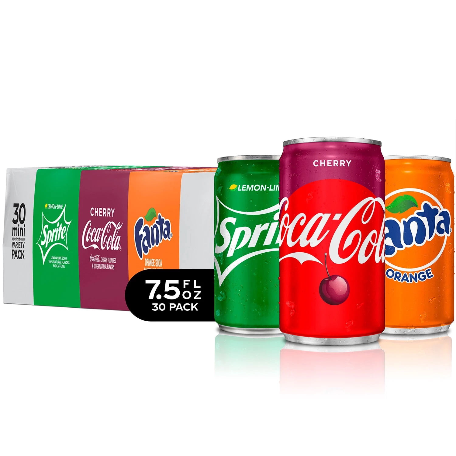 Coca Cola Mini Cans Variety Pack 7 5oz 30pk Walmart