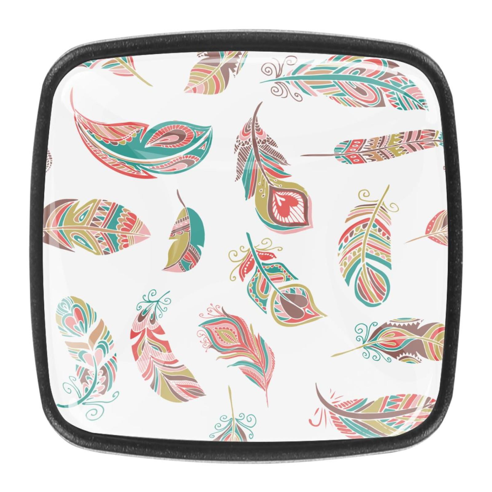 4 Pcs Square Cabinet Handle Cupboard Knob Drawer Pulls Handle Bohemian ...