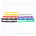 100pcs M-2 4mm Colored Numerals M Type CAT 6 Clip Cable Wire Marker 0 ...